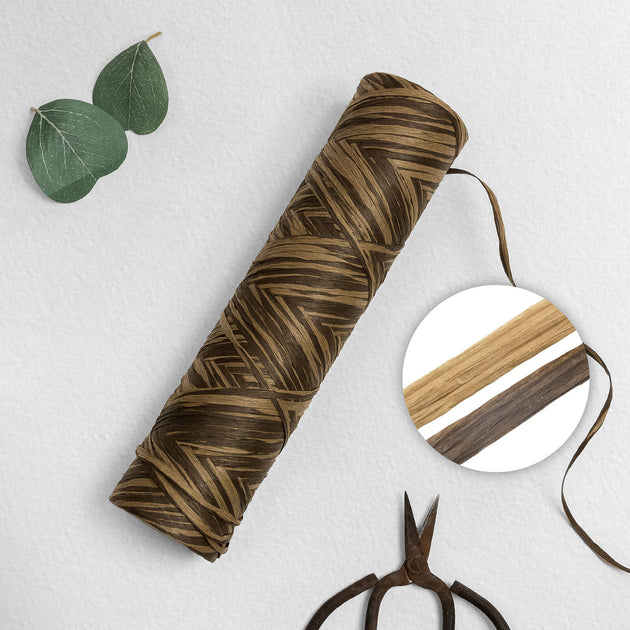 Wide Twisted Natural Ribbon Paper String | Hardwood Brown – GoDear Design