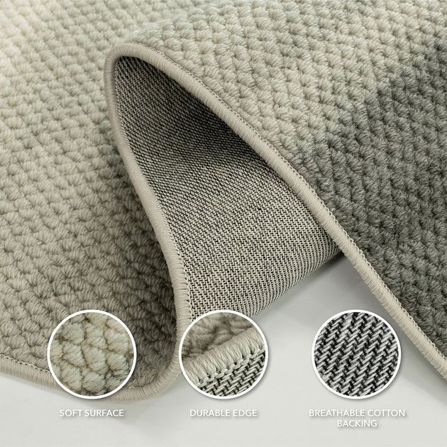 New Zealand Wool Area Rug | Crescent Wool Blended | Quicksand – GoDear ...