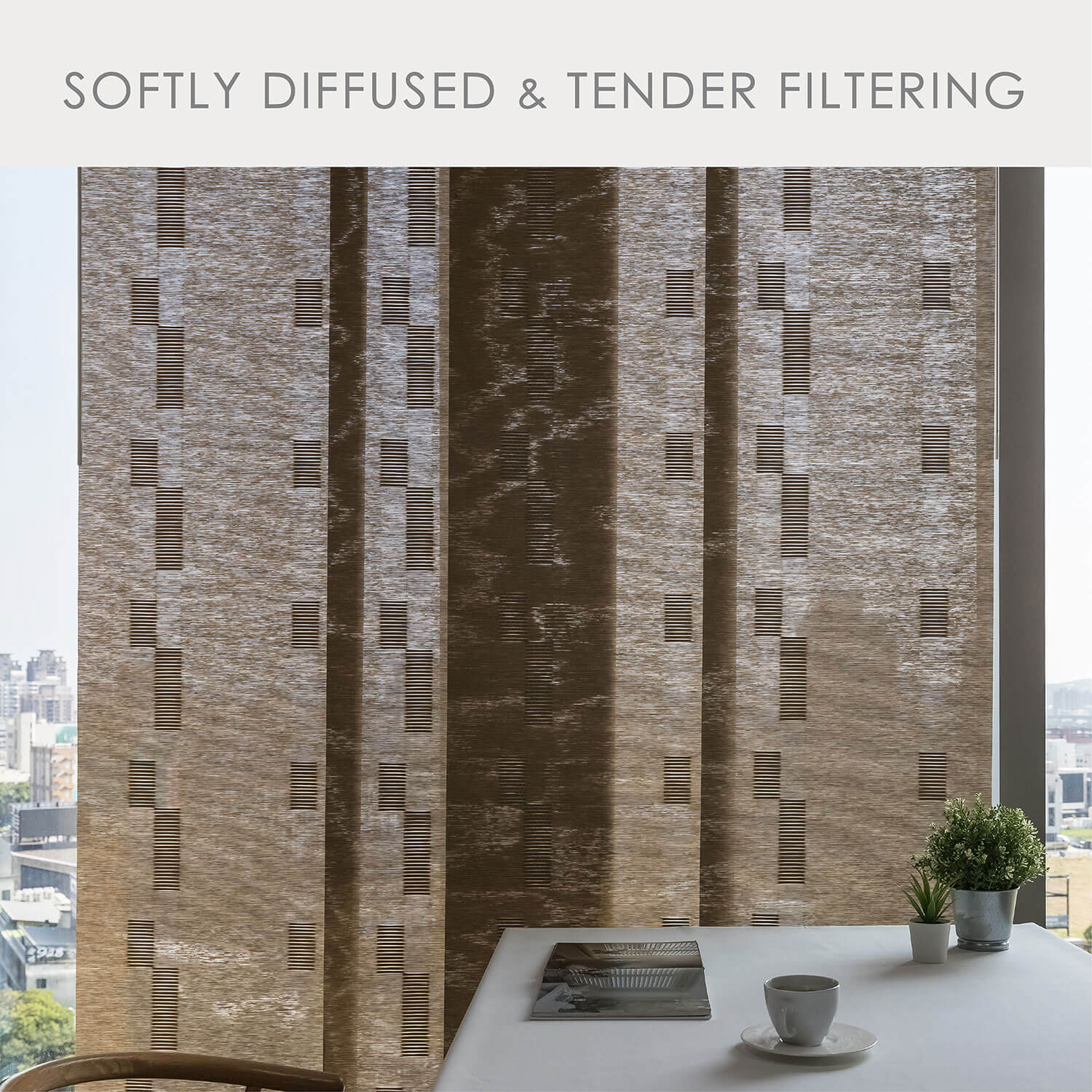 Deluxe Adjustable Sliding Panel Track Blinds | GoDear Design